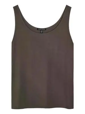 Eileen Fisher Round Neck Sleeveless Top - Brown
