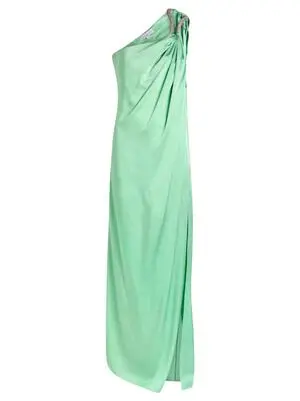 Stella McCartney Embellished One-shoulder Draped Gown - Green