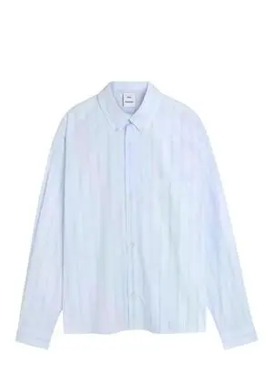 WON HUNDRED Striped Chest-pocket Shirt - Blue