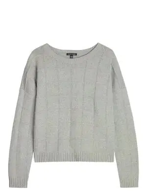 Eileen Fisher Grid Knitted Sweater - Grey