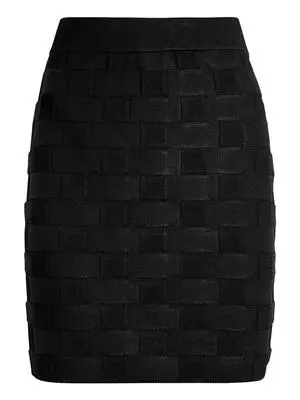 Tove Checked Mini Skirt - Black