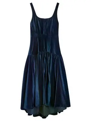 Alice + Olivia Diana Velvet Midi Dress - Blue