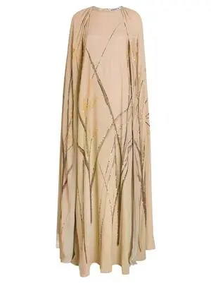 BERNADETTE Embroidered Cape Dress