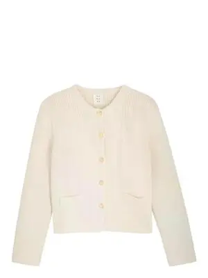 Almada Label Front-pocket Cardigan - Neutrals