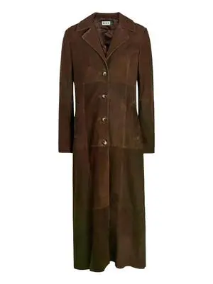 Rixo Astrea Suede Coat - Brown