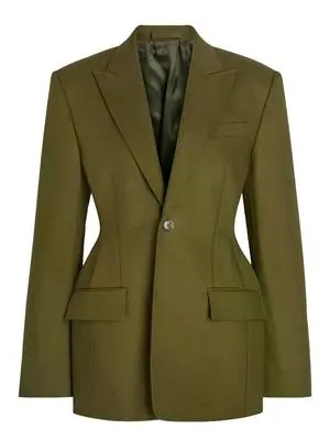 Wardrobe.NYC Notched-lapels Single-breasted Blazer - Green