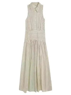 Staud Striped Romy Dress - Neutrals