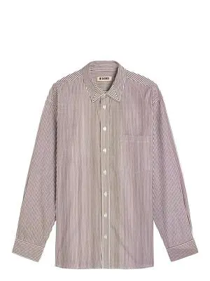 B Sides Nolan Striped Pocket Shirt - Brown
