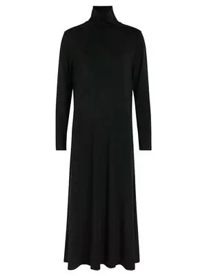Eileen Fisher Roll-neck Midi Dress - Black