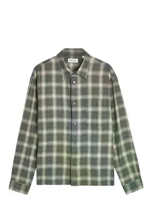 FRAME Plaid-check Buttoned Shirt - Grey