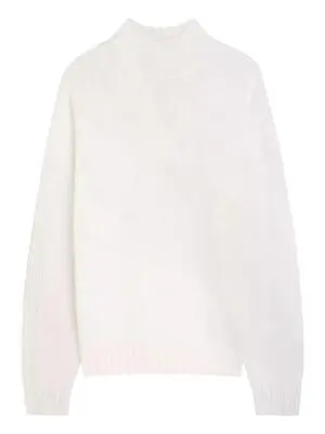 ALLUDE Ribbed Funnel-Neck Sweater