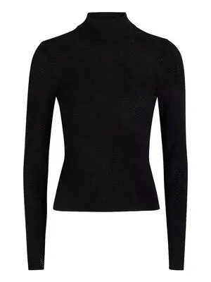 Alice + Olivia Long-sleeve Roll-neck Top - Black