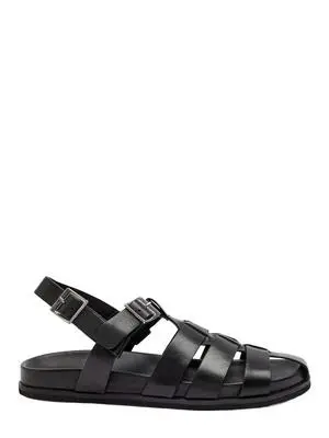 GRENSON Leather Caged Sandals