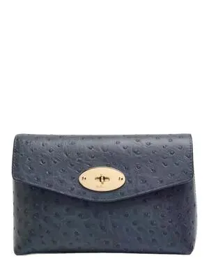 Mulberry Darley Textured Clasp Clutch Bag - Blue