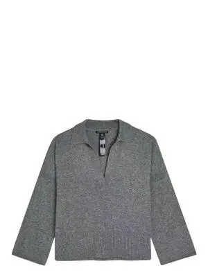 Eileen Fisher V-neck Pullover Sweater - Grey