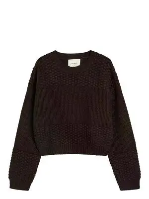 LISA YANG Signe Textured Sweater - Brown