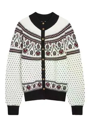 Khaite Intarsia-knit Cardigan - White