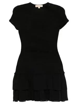 Michael Kors Smocked Mini Dress - Black