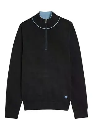 Paul Smith Half-zip Knit Sweater - Black