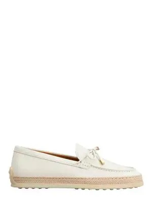 TOD'S Lace-detail Loafers - White