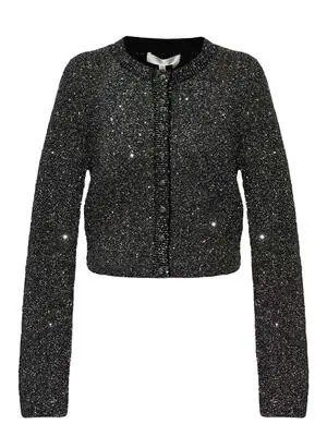 LoveShackFancy Sequin-embellished Cardigan - Black