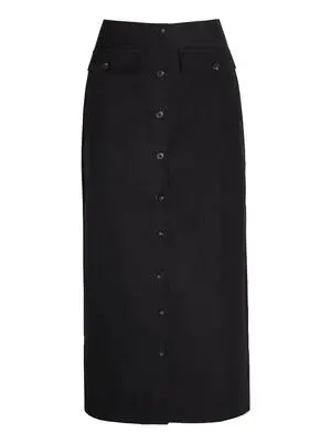 REFORMATION Button-up Skirt - Black
