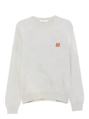 Maison Kitsuné Fox Head Sweater - Grey