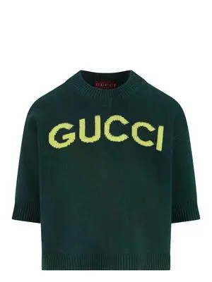 Gucci Logo Short-sleeve T-shirt - Green