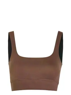 Varley Assure Cori Square Neck Bra - Brown