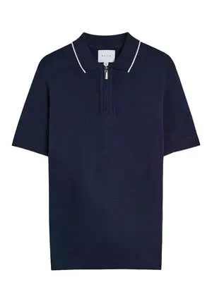 RAITH Zip Polo Shirt - Blue
