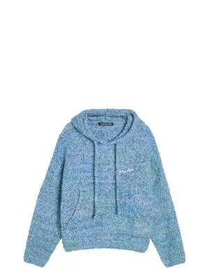 COLE BUXTON Bouclé Hoodie - Blue