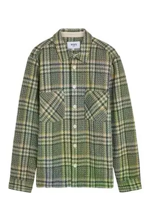 WAX LONDON Whiting Check Pocket Jacket - Green