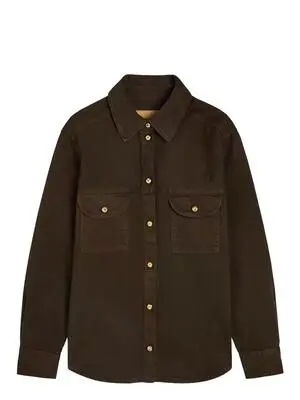 BLAZÉ MILANO Berber Buttoned Denim Shirt - Brown