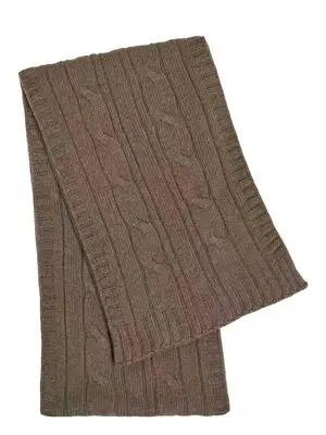 John Smedley Cable-knit Scarf - Brown