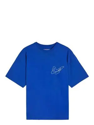 PICANTE Embroidered-detail T-shirt - Blue