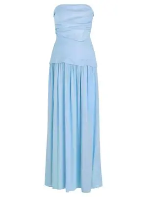 Faithfull The Brand Hedy Strapless Maxi Dress - Blue