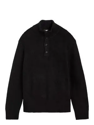 Paige Kotoni Buttoned Sweater - Black