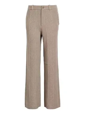 Guest In Residence Textured Wide Leg Trousers - Neutrals