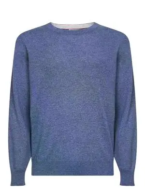 Brunello Cucinelli Ribbed Crewneck Sweater - Blue