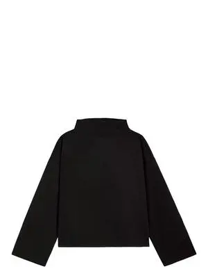 Eileen Fisher Funnel-neck Knit Sweater - Black