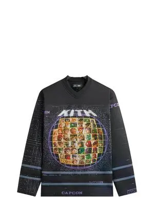 Kith X Marvel Vs. Capcom Print-detail V-neck Sweatshirt - Black