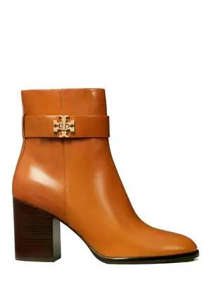 Tory Burch T-lock Heeled Ankle Boots - Brown