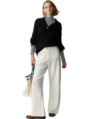 Maeve The Colette Full-length Sweater Pants - Ivory