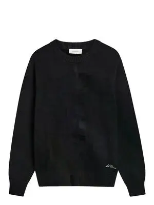 LES DEUX Logo-embroidered Sweater - Black
