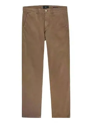 7 For All Mankind Mid-waist Slim Trousers - Brown