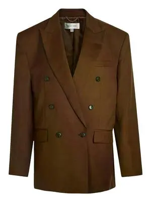 Ronny Kobo Double-breasted Blazer - Brown