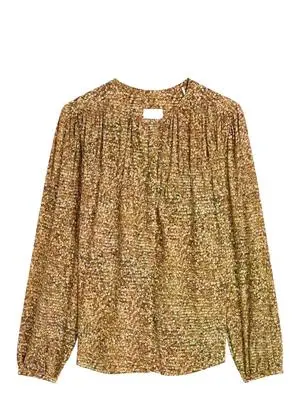 ISABEL MARANT Sally Long-Sleeve Printed Blouse