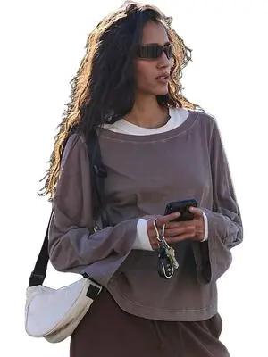 Free People Diversion Layer Top - Pewter