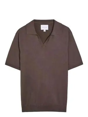 RAITH V-neck Polo Shirt - Brown