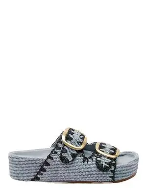 LOEFFLER RANDALL Theo Double-buckle Sandals - Grey